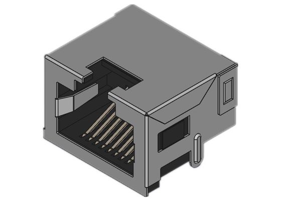 Modular Low-Profile RJ45 Jack SMT Mid Mount Shielded Tab Up 8.5mm ISO9001