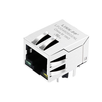 1000Base-T POE/POE+ RJ45 Connector For Gigabit Ethernet LPJG4926GENL