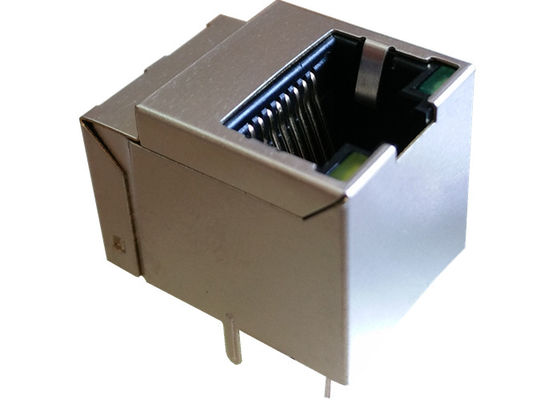 HFJV1-2450-L78RL Vertical RJ45 Jack 10 / 100BASE-TX Magnetic Ethernet Connector