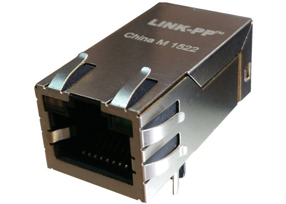 0826-1XX1-46-F Gigabit Conn Magjack 1Port 1000 Base-T RJ45 Shielded Tab-Up