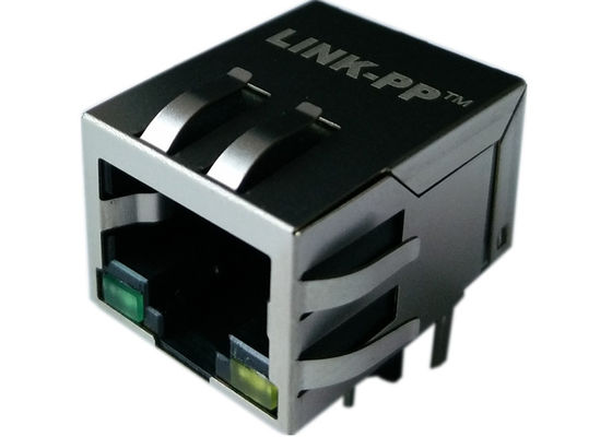 Cat5 Female Connector XFATM2E-CAxu1-4MS Rj45 With Integrated Magnetics