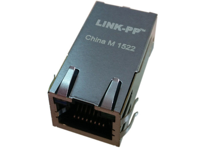 0826-1B1T-43-F Gigabit Magjack 12 Cores Tab-Up 1Port 1000 Base-T RJ45