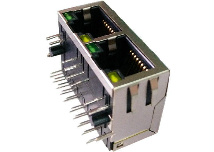 1-1840402-6 Dual Multi-port RJ45 1X2 MAG45 Modular Jack Gigabit 6-1840402-1