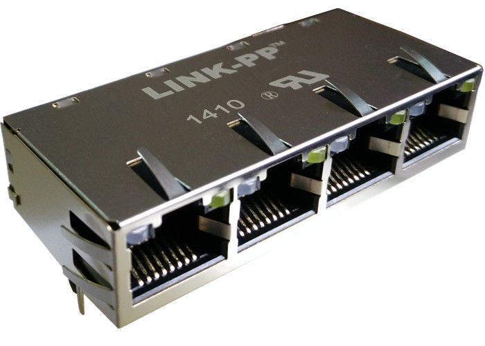 0826-1X4T-43 Gigabit Magjack 4Port 0826-1X4T-43-F Quad Port Rj45 10/100 ...