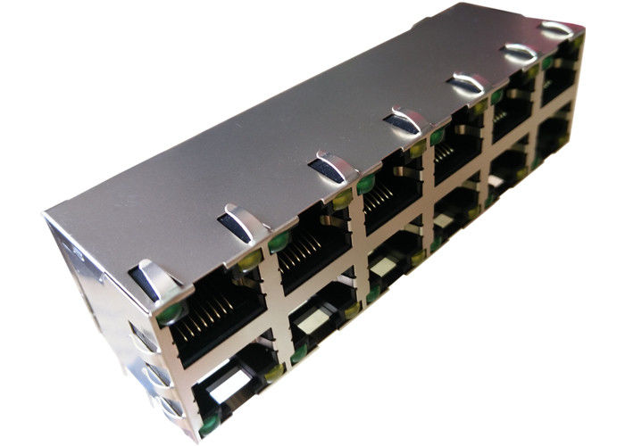 0879-2G6R-54 12Port Rj45 Stacked Connectors 2x6 10/100/1000Base-T Magnetic