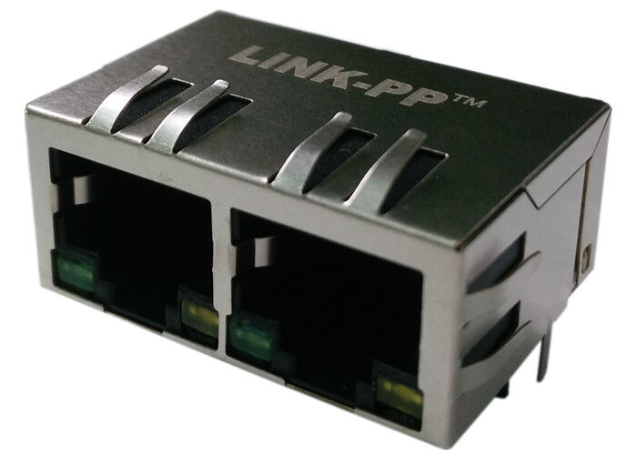 SJT-114D Transformer Led Jack Giga 1x2 Multi-port RJ45 10/100/1000Base-T
