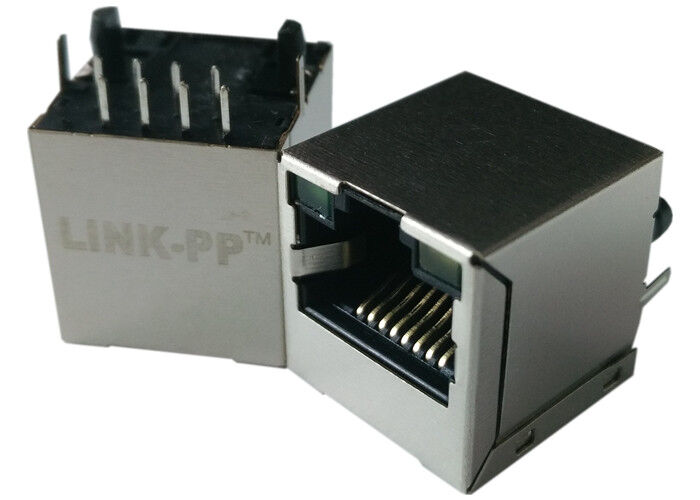 SI-46001-F MagJack 1xRJ45 Vertical W. LED BEL-STEWART Top Entry Modular ...
