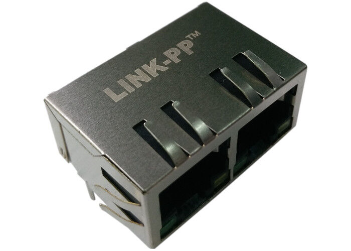 Multi-port RJ45 1840555-7 Dual 1000Base-T Modular Jack Shielded Right Angle