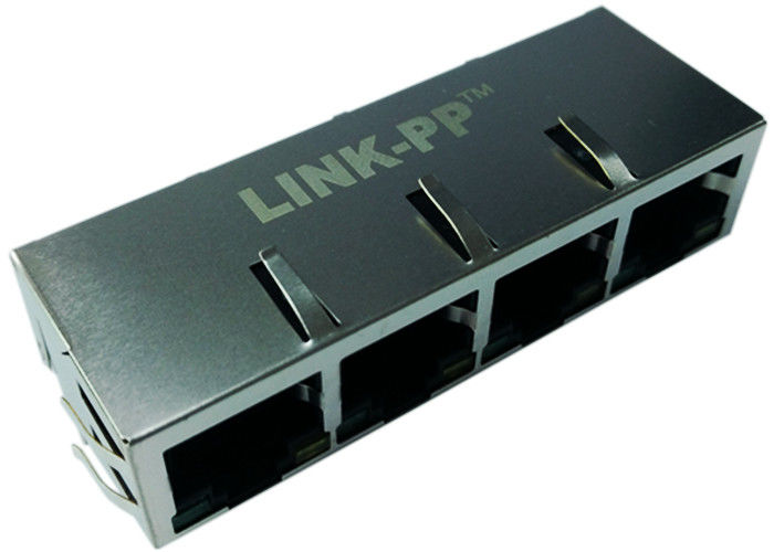 Quad Port Rj45 10/100Base-T XFATM9KTVS-CLxu4-4MS Lan Jack Shield W/LED