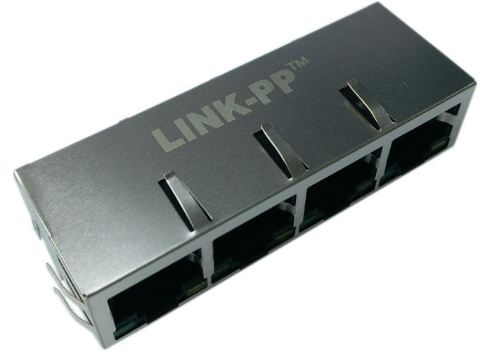 Quad-port RJ45 1x4 Tab-Down HFJ14-2450ER-L15RL 1000Base-T Connector
