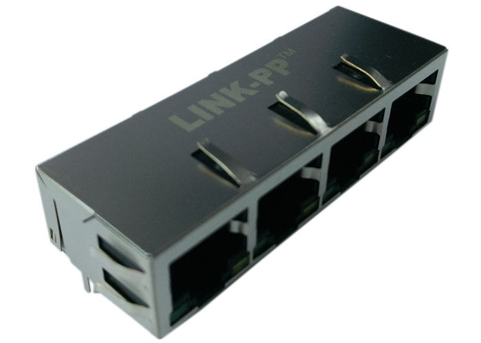 Ethernet Female RJ45 1x4 With LED HFJ14-2450ER-L21RL 1000Base-T Filter