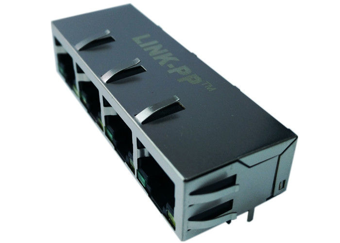 Gigabit 4 port RJ45 1x4 Tab-Down HFJ14-2450ER-L78RL Ethernet Connector