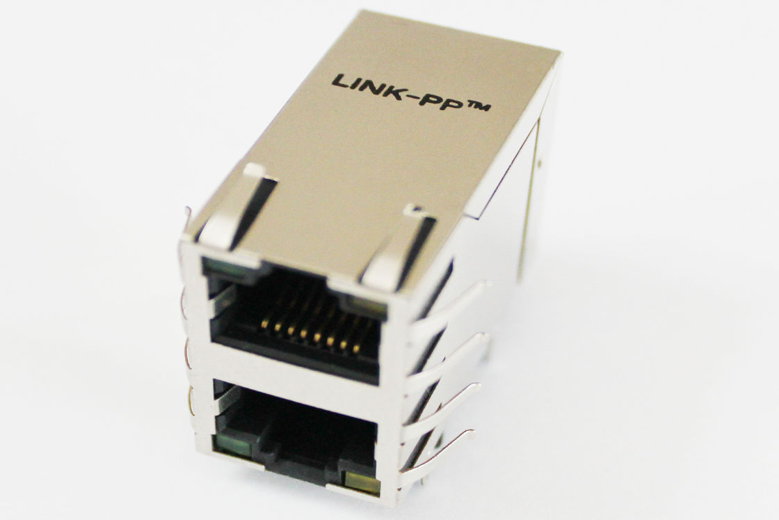 10 / 100 / 1000M Right Angle POE RJ45 Connector , Switch RJ45 Modular ...