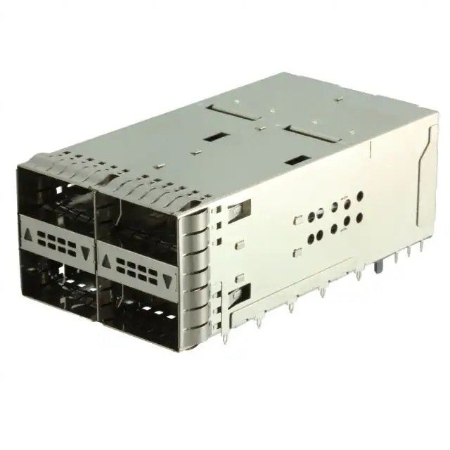 TE 2227670-2 ZQSFP+ 2x2 Cage Connector EMI Springs 25 Gb/s With Lightpipe