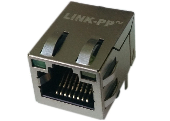 5-6605758-8 Single Port RJ45 PCB Jack 10/100 Base-T With LEDs