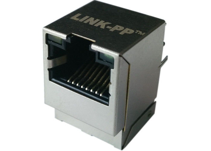 POE Vertical RJ45 Jack LPJD5049BENL Top Entry Shield w/LED 10 Position ...