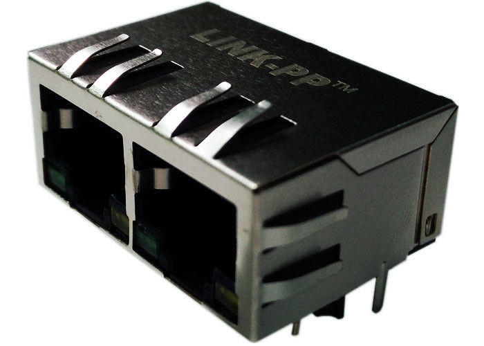 Surface Mount Multi-Port RJ45 With Dual Port , Tab-down RJ45 Jack 62F ...