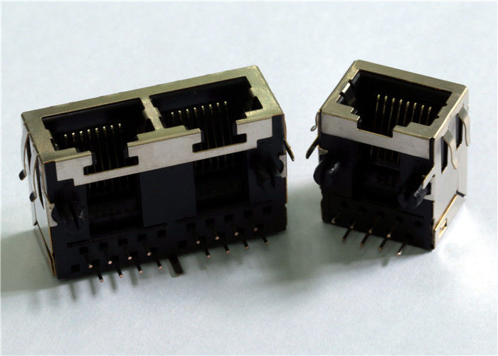 12.2mm Low Profile,Rj45 1x2 8P8C THT Shield No LEDs LPJEF132CNL Dual ...