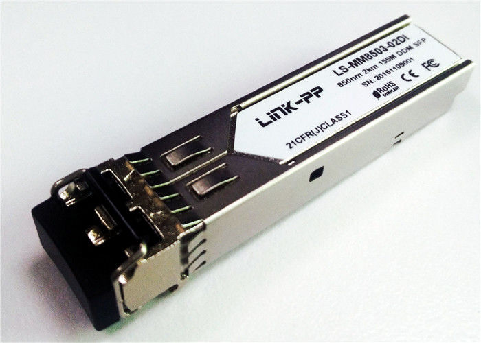 155Mbps SFP Transceiver Multi Mode 850nm, LC, 2km, -40°C~+85°C with DDM ...