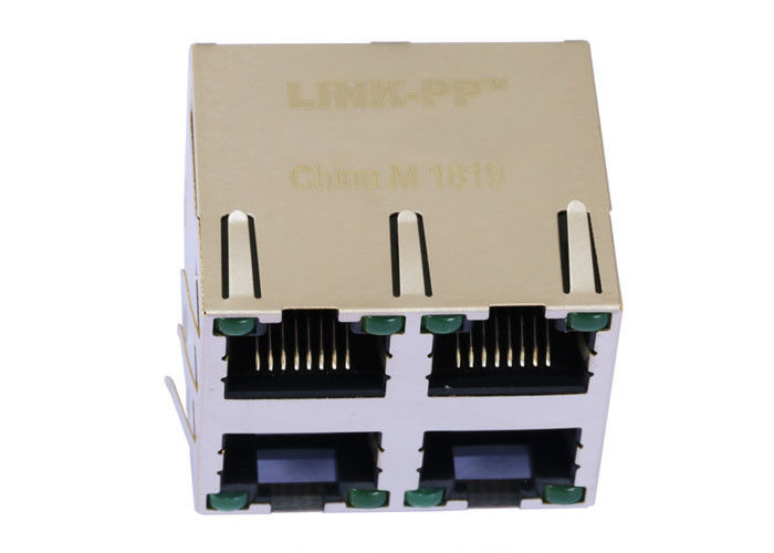 XRJD-S-22-8-8-5 Multi - port RJ45 2 x 2 Connectors With Filter LPJE107 ...