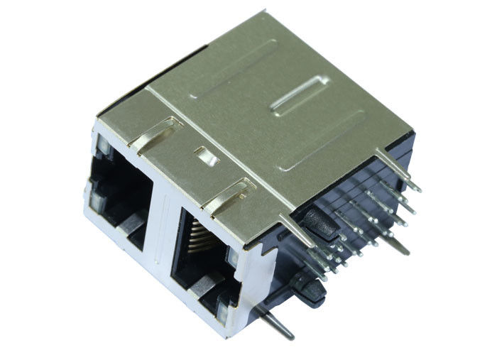 XMH-21C-1-HD1-170 2X1 Stacked Rj45 Connectors With LED 8P8C Shielded ...