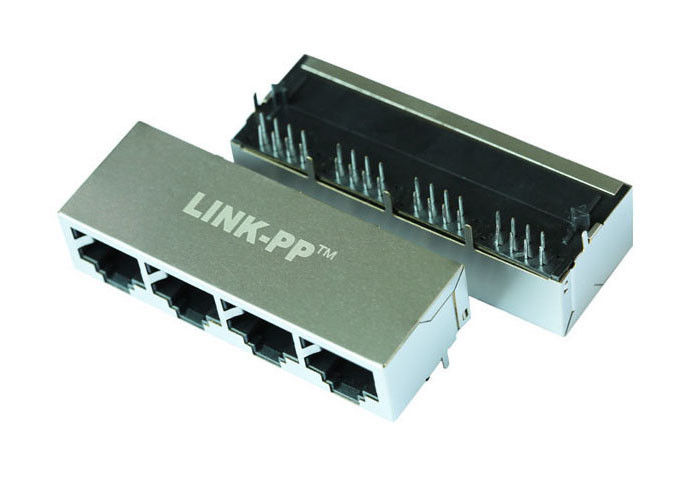 A00-432-262-450 Quad Port Multi - port RJ45 Jack Without LEDs LPJEF123XDNL