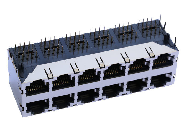 0854-2X6R-G6-F Multi - Port Rj45 2x6 Female Connector Without LEDs ...