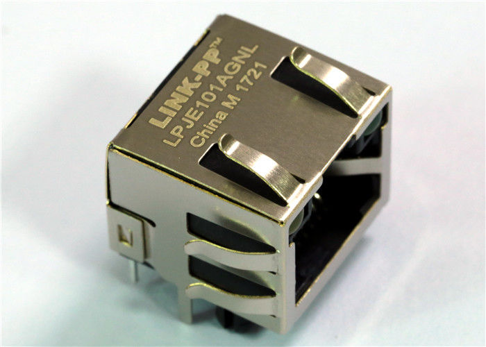 TJ18-L8P8C-1 RJ45 Single Port Shielded With LED 8P8C Thru-Hole LPJE101AGNL