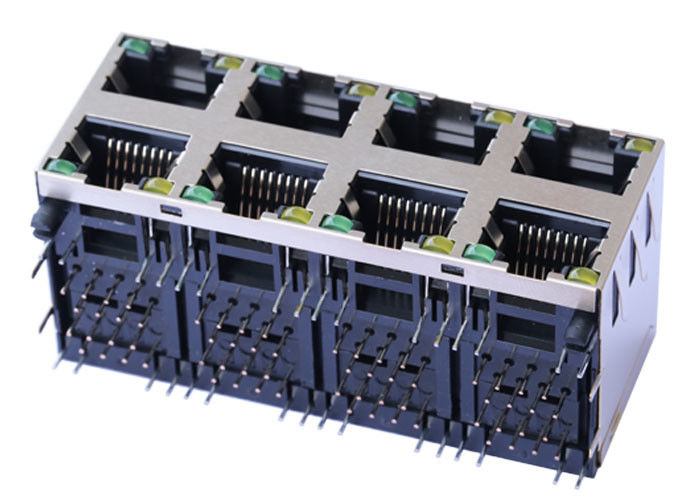 ARJM24A1-811-AB-CW2 Stacked 2x4 Port RJ45 Magjack 5G Base - T With LED