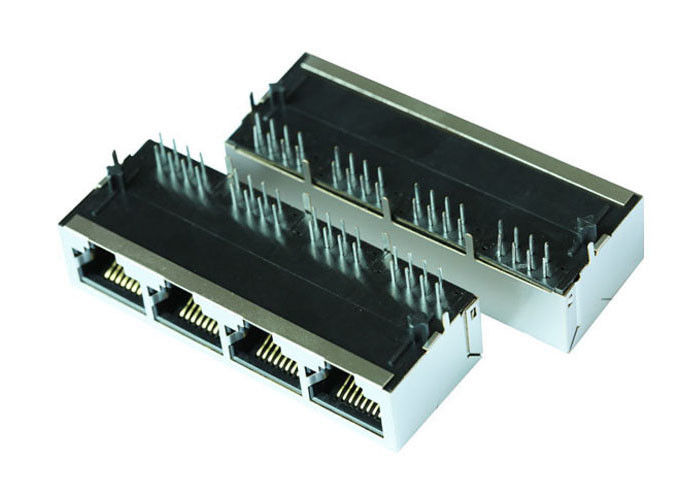 ARJM14A2-811-BB-CW2 1x4 Port RJ45 Magjack Connector with 5G Base-T ...