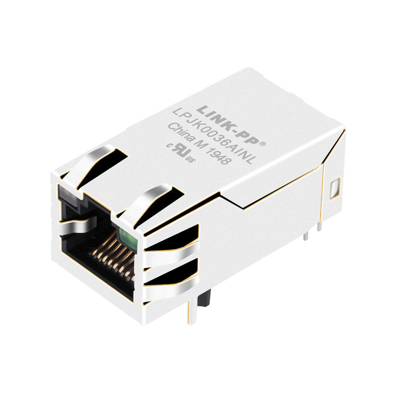 0826-1K1T-43-F Gigabit Magjack 12 Cores Tab-Up 1Port 1000 Base-T RJ45