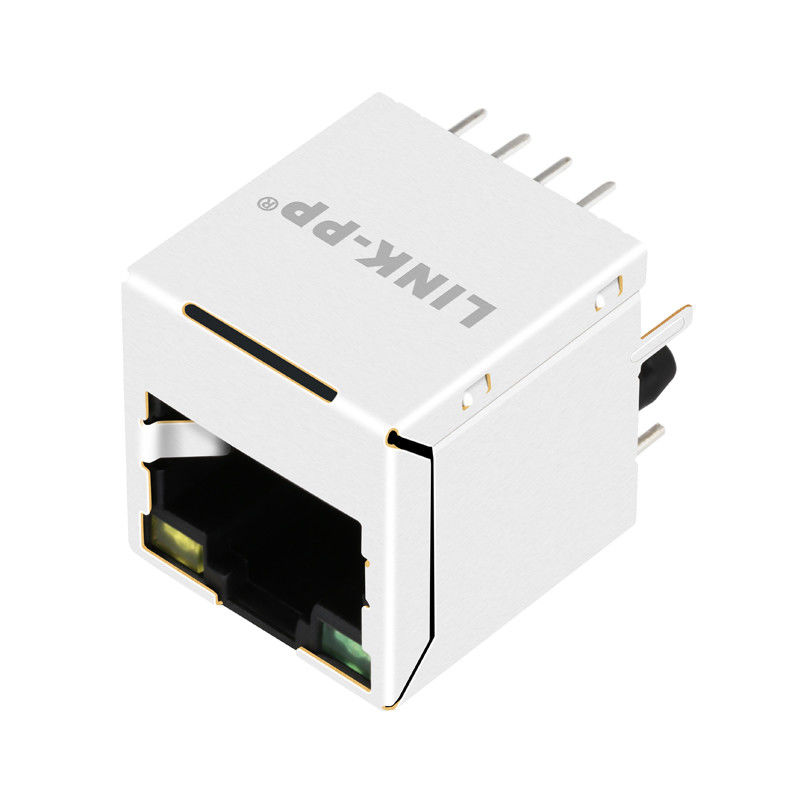 1000 Base-T 1X1 Port Vertical Magnetic RJ45 Jack Connctor V8BR-1AX1-GH