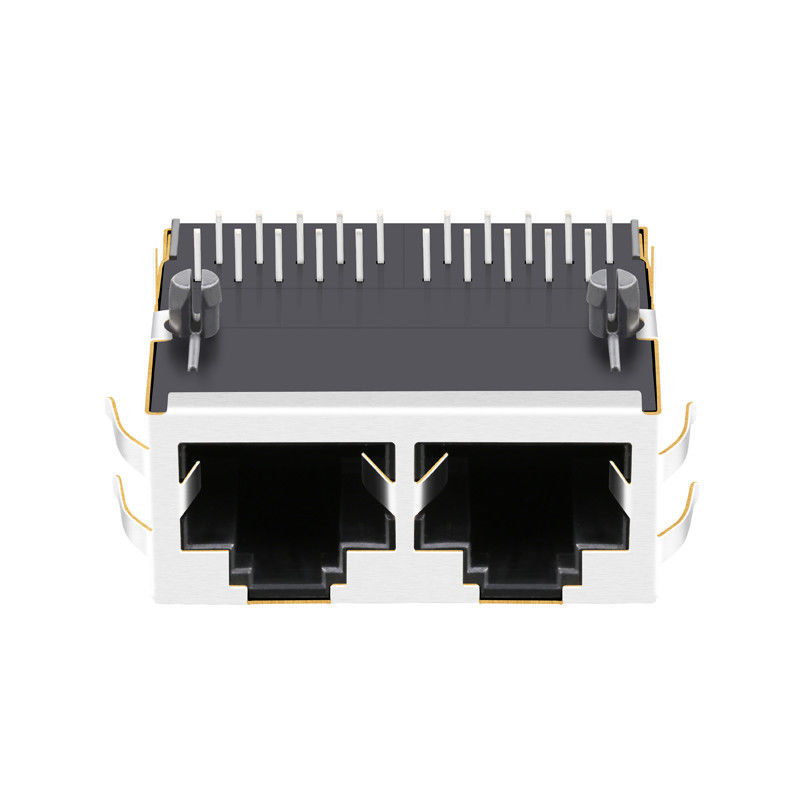 1x2 Port Tab Down 1000 Base-T Rj45 Female Connector Without Leds 1840638-1