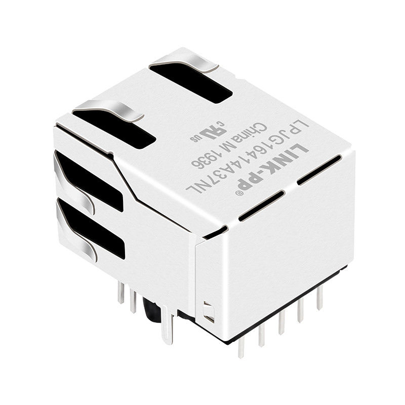 93637-8617 Single Port Shielded Rj45 Female Connector With Led Tab Up ...