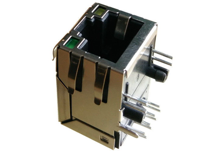 5-6605811-1 PCB Modular Jack 10 pin Rj45 Shielded with Leds Rugged ...