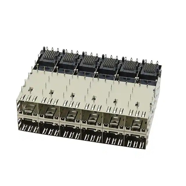 1761327-2 SFP Cage Connector 2x6 Port 20 X 12 Position 16 GB/S Through ...