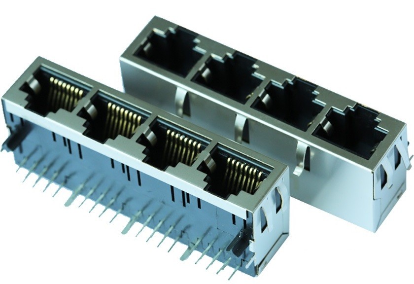 HFJ14-2450ERL Multi-port RJ45 1x4 Port 10/100Base-Tx Fast Ethernet Rj45