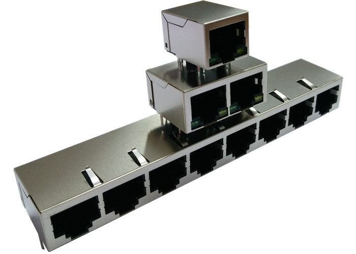 Molex Modular jack Top / Side Eentry Low Profile Modjack Ganged Stacked ...