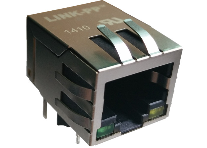 100base Mounted PCB RJ45 Single Port / 8 Pin RJ45 Connector 13F-67CGYDS2NL