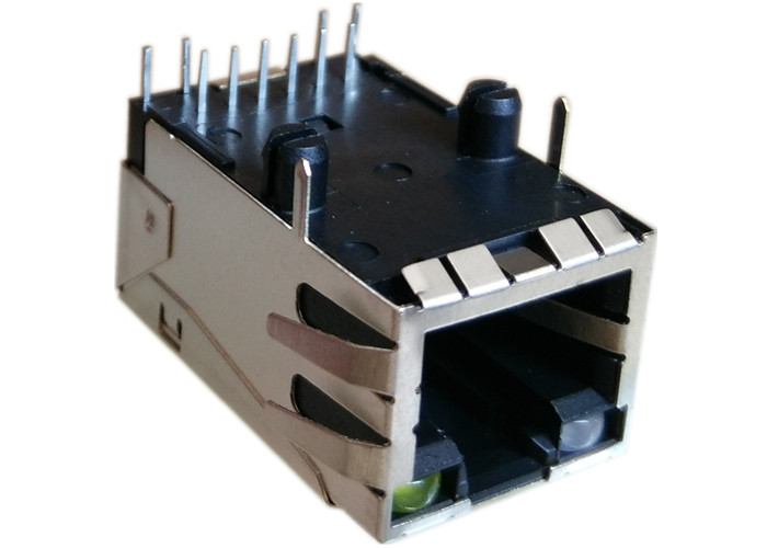 RJMG163267101NR Magnetic RJ45 Jack 10/100, Single Port Led1 Yl Led 2 Bi ...