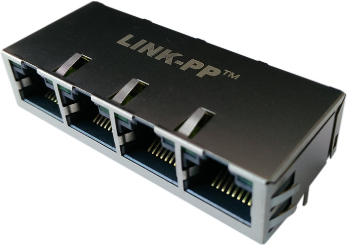 Multi-port RJ45 RJMG2140212102B Rjmag Gigabit 4 Ports Interface