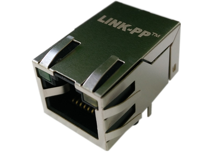 Rj45 Modular Jack With Magnetics XFATM2MB-CTYG1-4M Right AngleWith LED