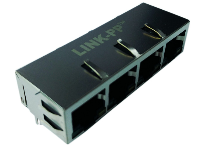 Female Connector RJ45 Quad Port gigabit Magnetics HFJ14-E1G41ER-L11RL