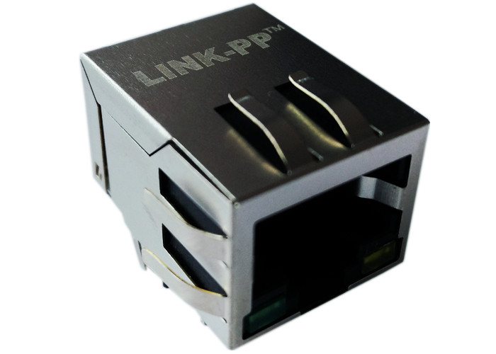 Yellow-Orange LED Rj45 LPJ0011A114NL RJ45 Single Port , Ethernet 10/100mbps