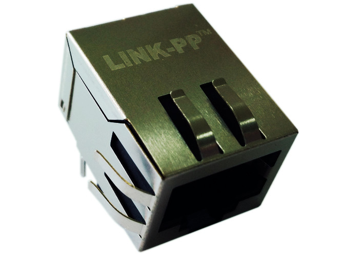 Green LED Rj45 , LPJ0011GFNL 10/100Mbps Ethernet 90 Degree 8Pins Connector