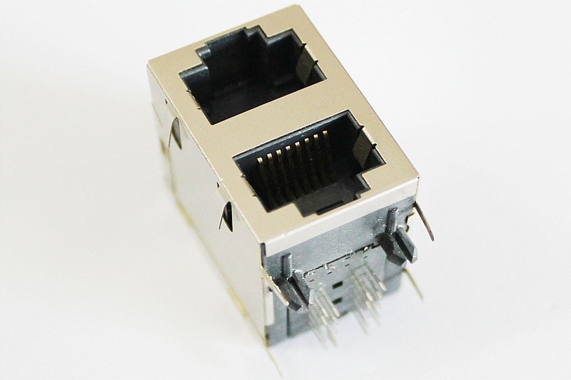 10/100 Base-T Female Stacked RJ45 Socket With 8 Pin JC0-1015NL OEM