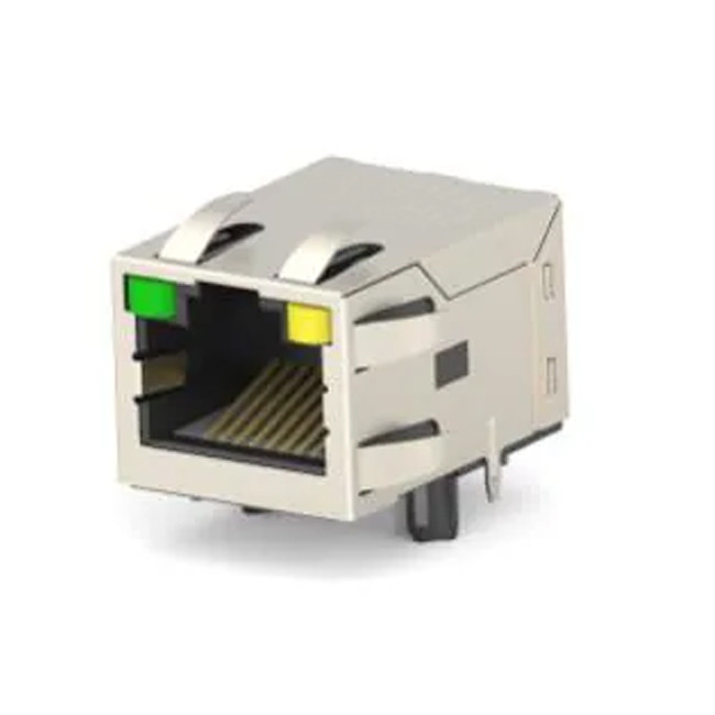 5-2337992-3 8P8C Industrial RJ45 Magnetic Jack 1X1 With LEDs