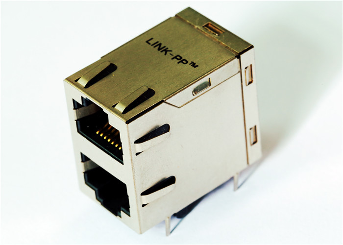 RJ7-1201ND2 2 x 1 Port Stacked RJ45 With 10/100/1000M Magnetic