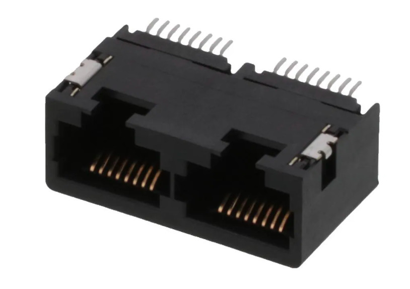 2 Ports 441930003 Low Profile Modular Jacks and Plugs Surface Mount