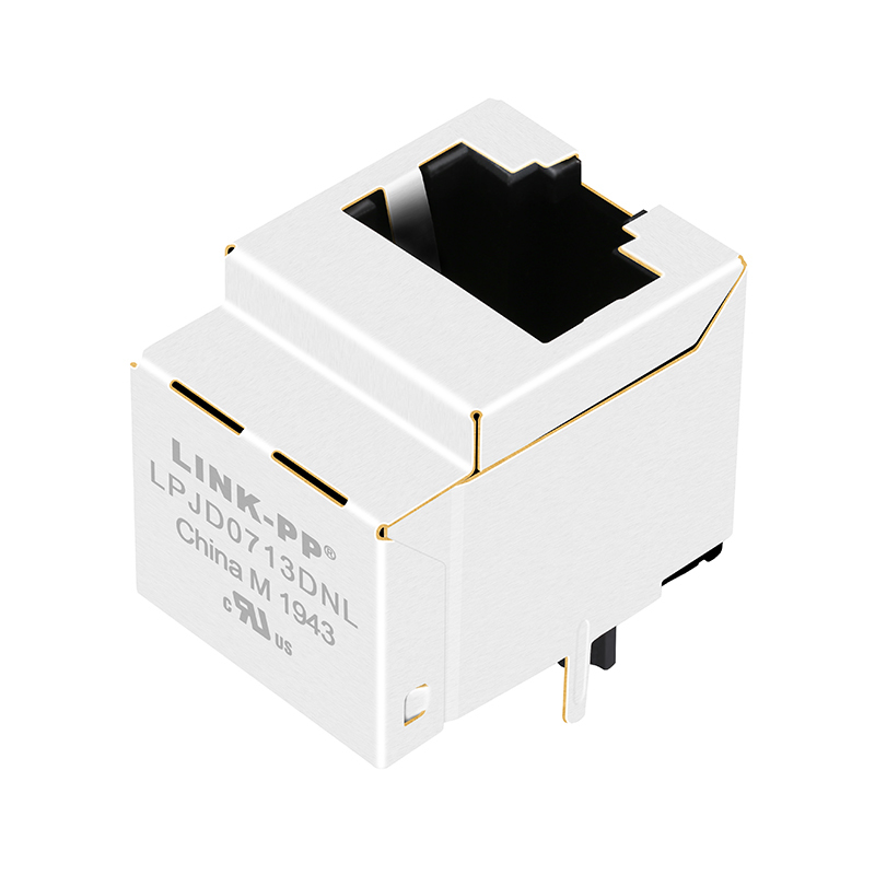 LPJD0713DNL Vertical RJ45 Connector with Gigabit Ethernet